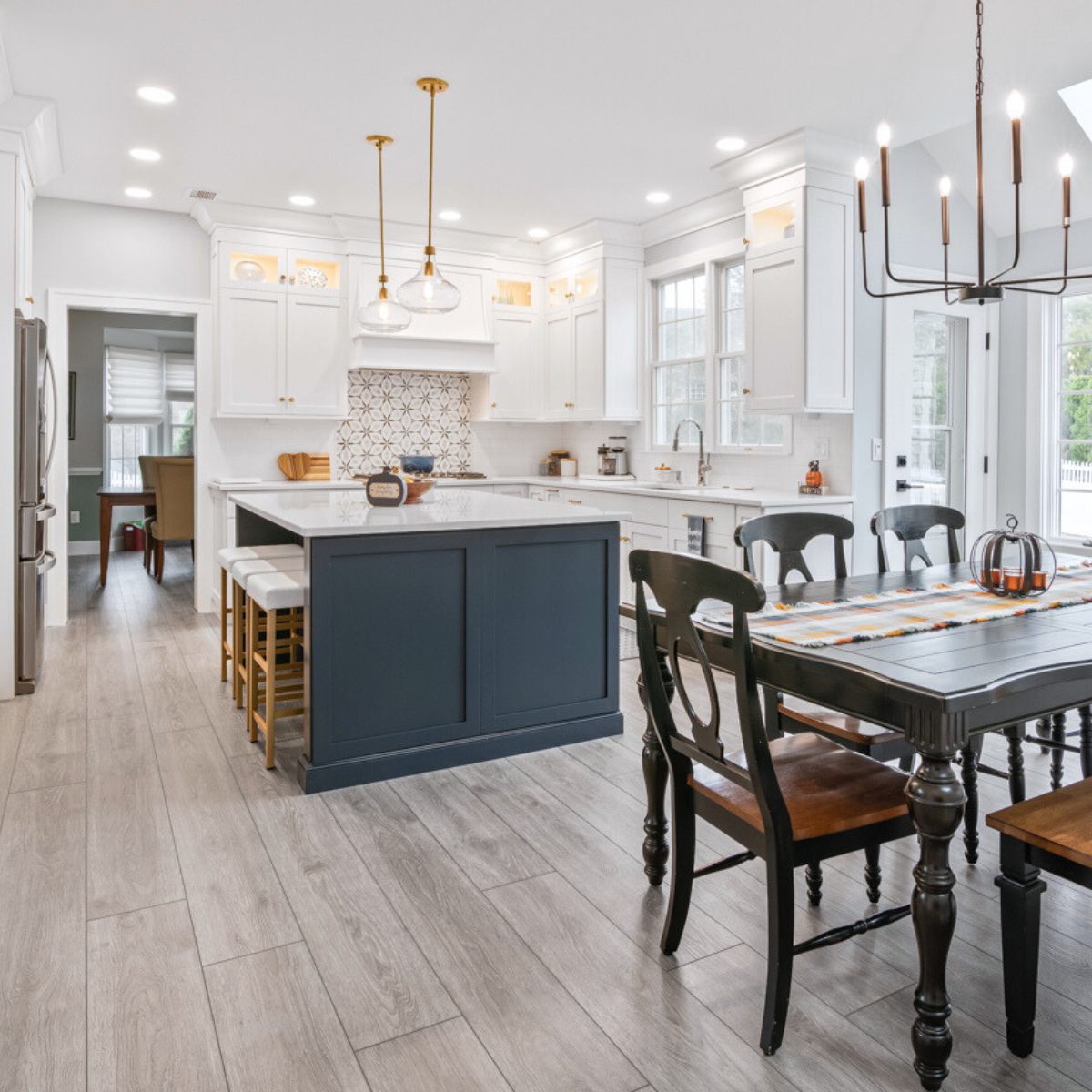 Light Grey Wire-Brushed Luxury Vinyl Plank Flooring | Arlo | Flooret ...