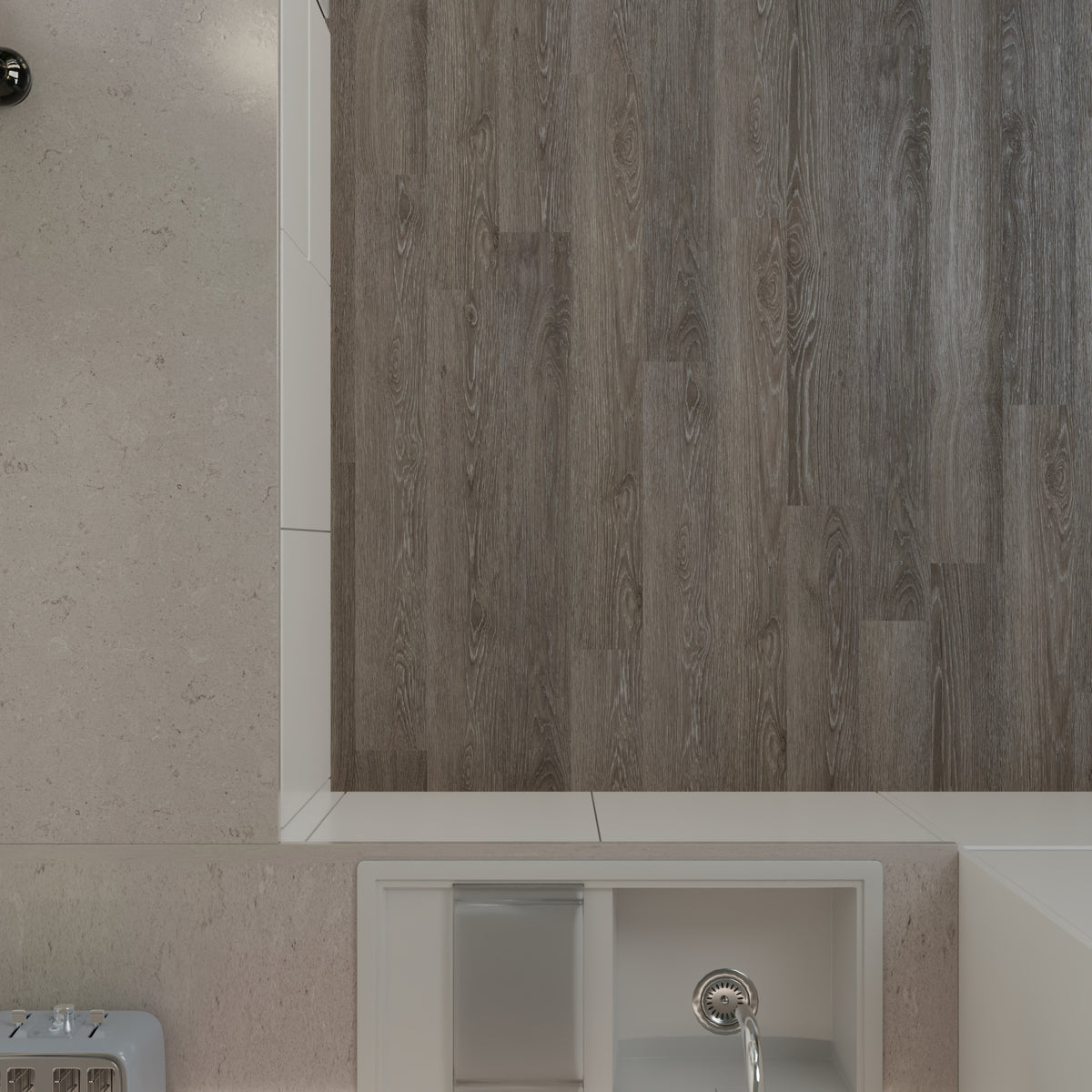 Weathered Grey and Brown Luxury Vinyl Plank Flooring | Ashford ...