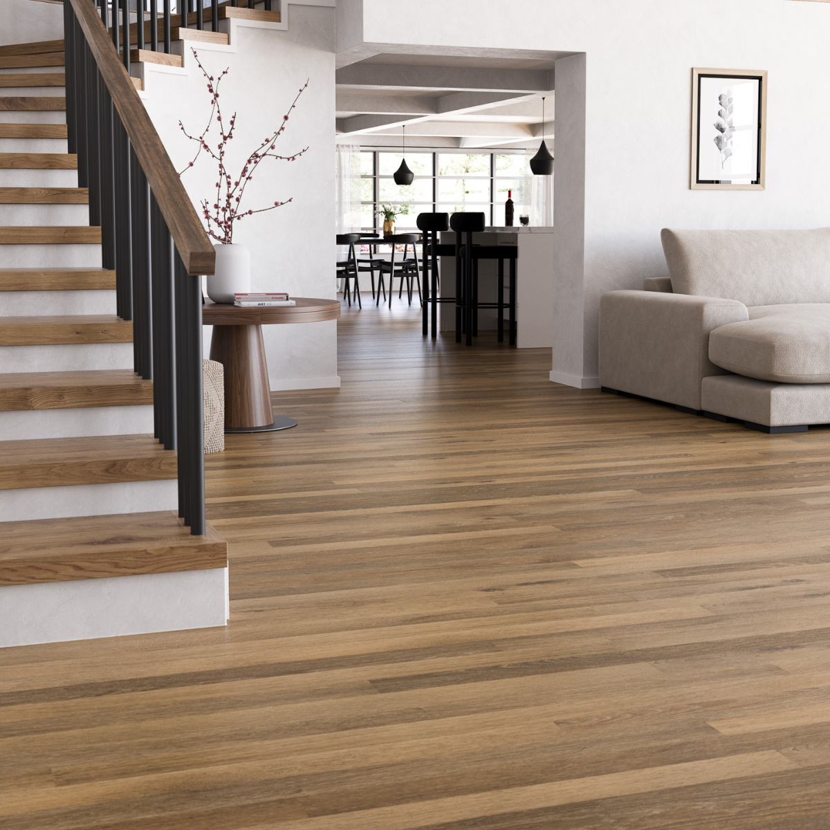 Golden Oak and Walnut Luxury Vinyl Plank Flooring | Kingswood | Flooret ...