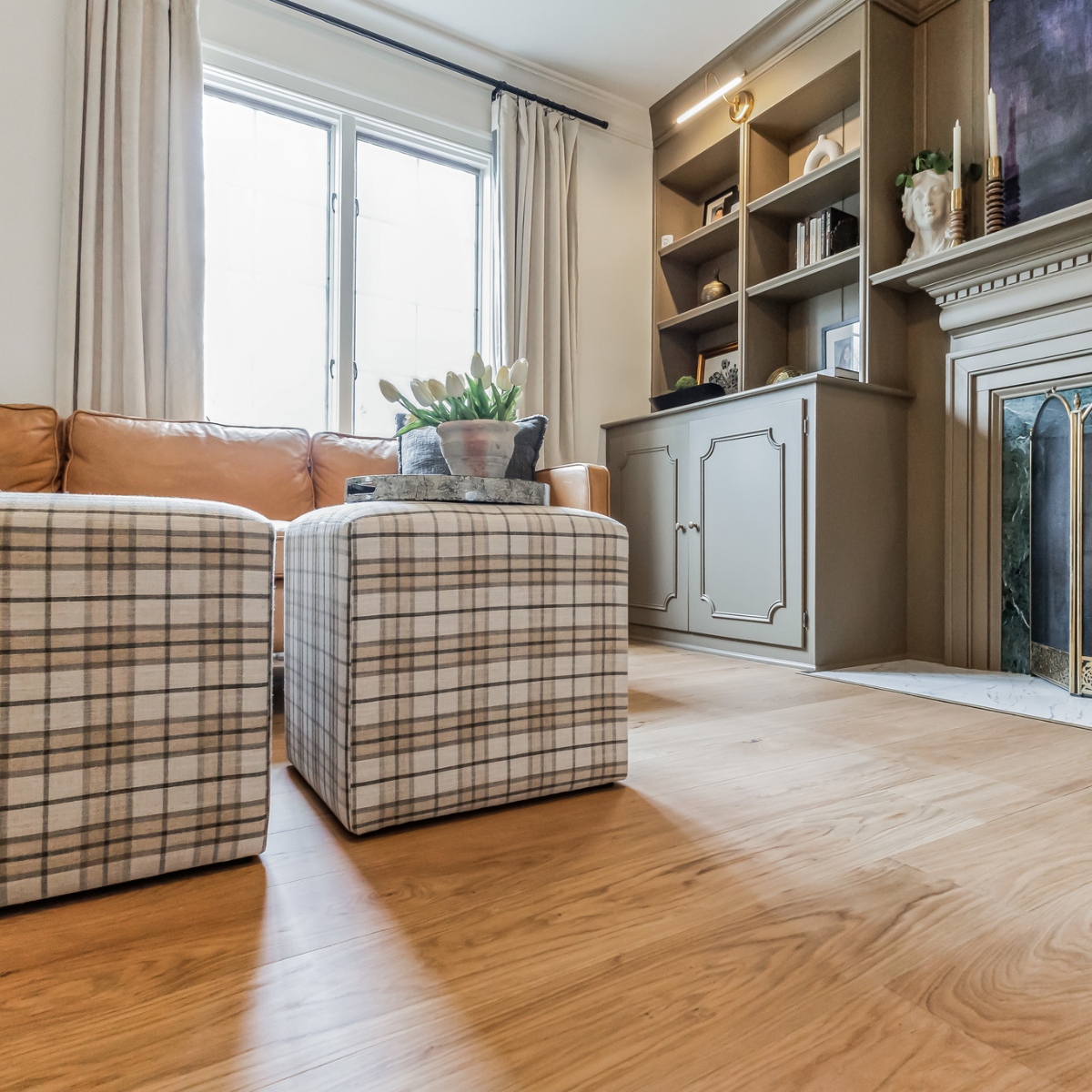 Warm Mid-tone Brown Engineered Hardwood Flooring | Anza | Flooret - Flooret