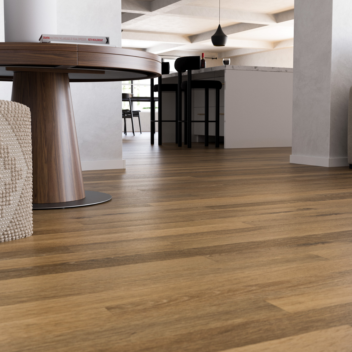 Golden Oak and Walnut Luxury Vinyl Plank Flooring | Kingswood | Flooret ...