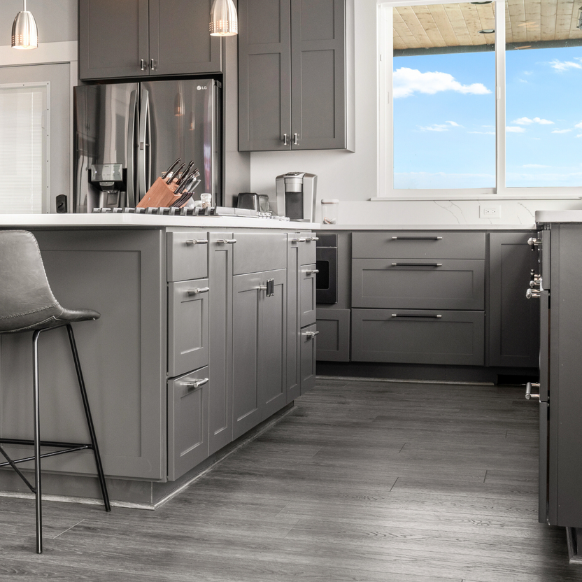 Pure Grey Luxury Vinyl Plank Flooring | Hafren | Flooret - Flooret