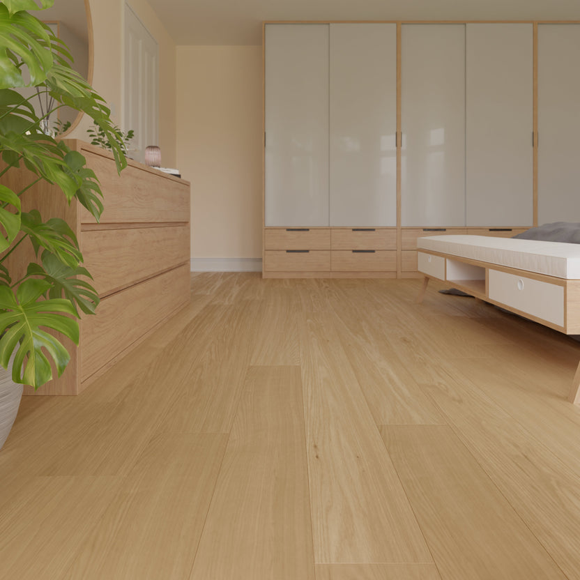 Warm Mid-tone Brown Engineered Hardwood Flooring | Anza | Flooret - Flooret