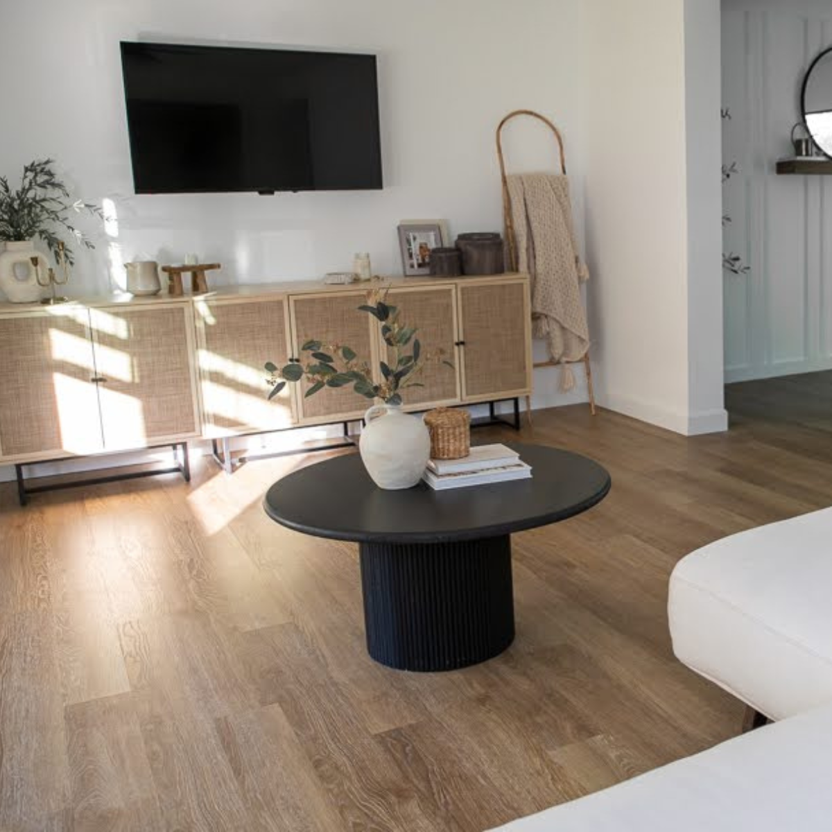 Natural White Wire-Brushed Luxury Vinyl Plank Flooring | Sutton ...