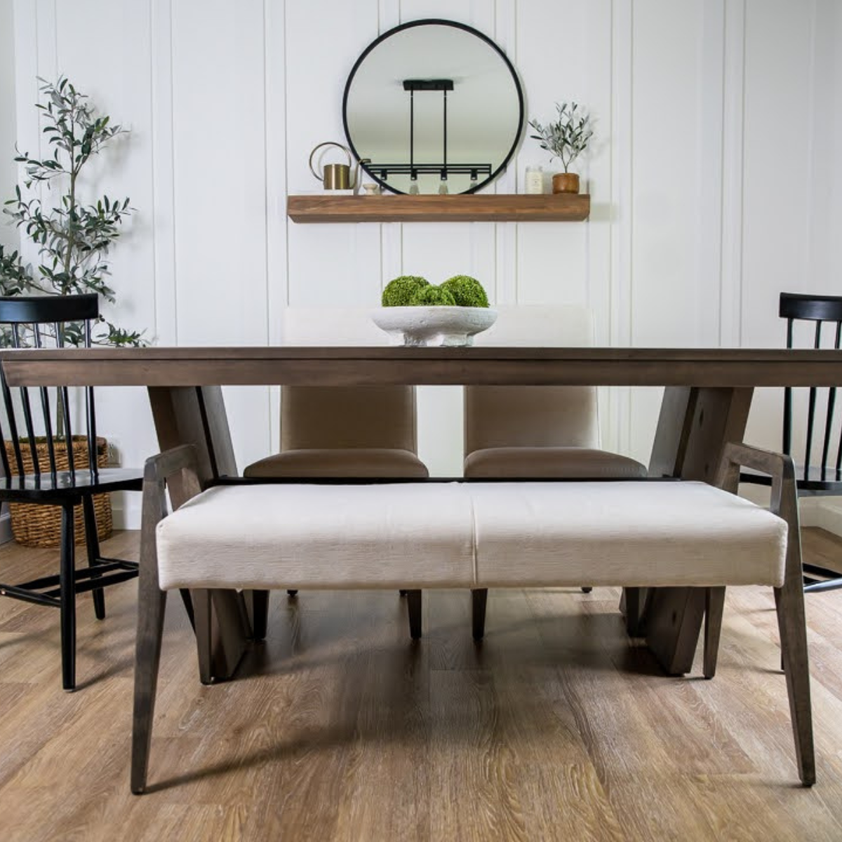 Natural White Wire-Brushed Luxury Vinyl Plank Flooring | Sutton ...