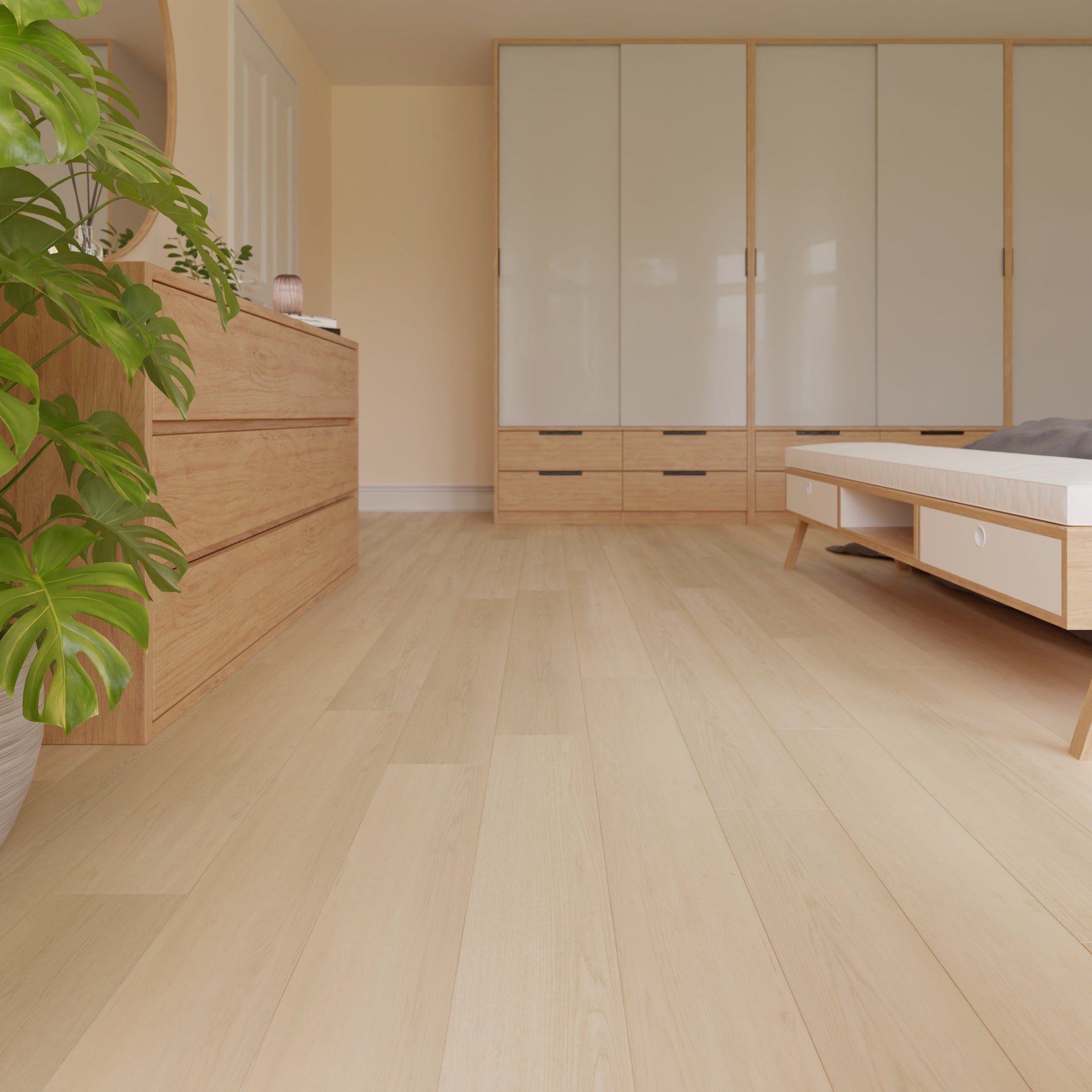 Neutral White Oak Luxury Vinyl Plank Flooring | Jova | Flooret - Flooret