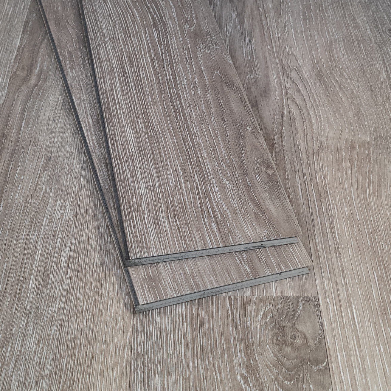 Light Grey Wire-Brushed Luxury Vinyl Plank Flooring | Arlo | Flooret ...