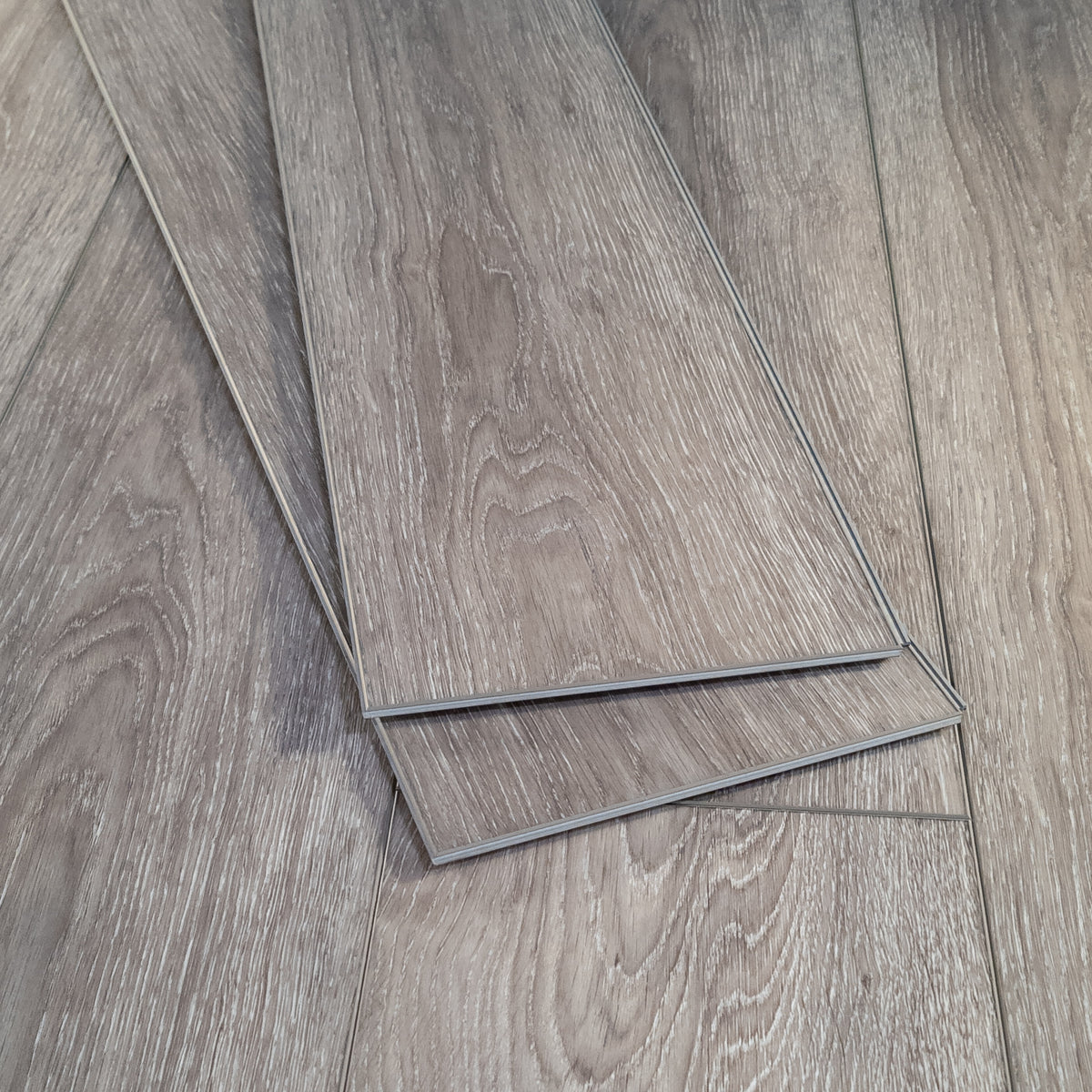 Light Grey Wire-Brushed Luxury Vinyl Plank Flooring | Arlo | Flooret ...