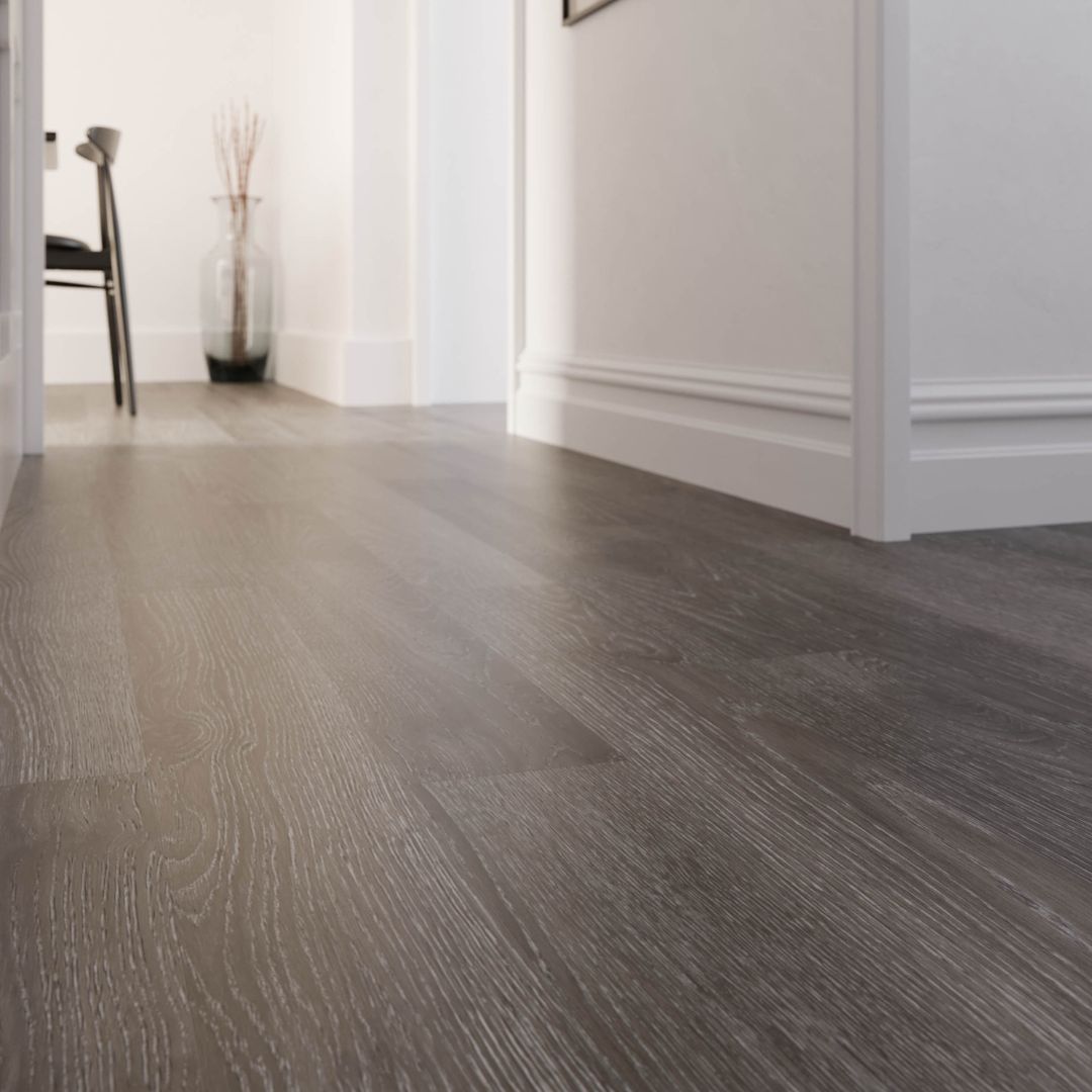 Weathered Grey and Brown Luxury Vinyl Plank Flooring | Ashford ...