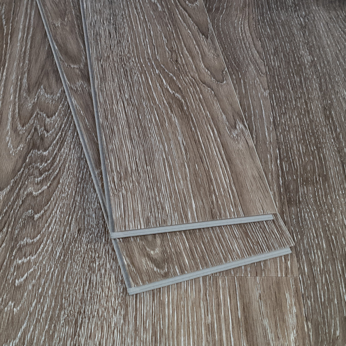 Weathered Grey and Brown Luxury Vinyl Plank Flooring | Ashford ...