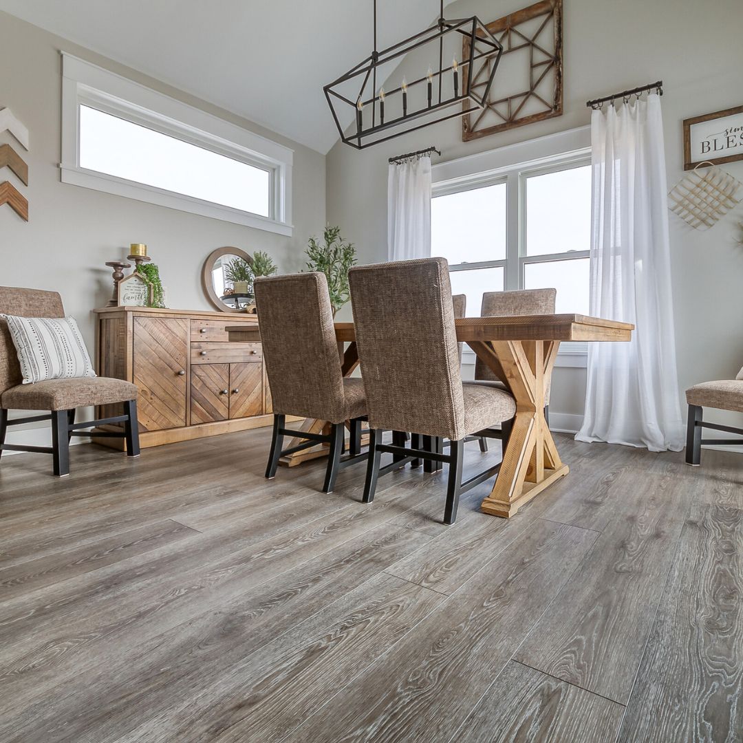 Weathered Grey and Brown Luxury Vinyl Plank Flooring | Ashford ...