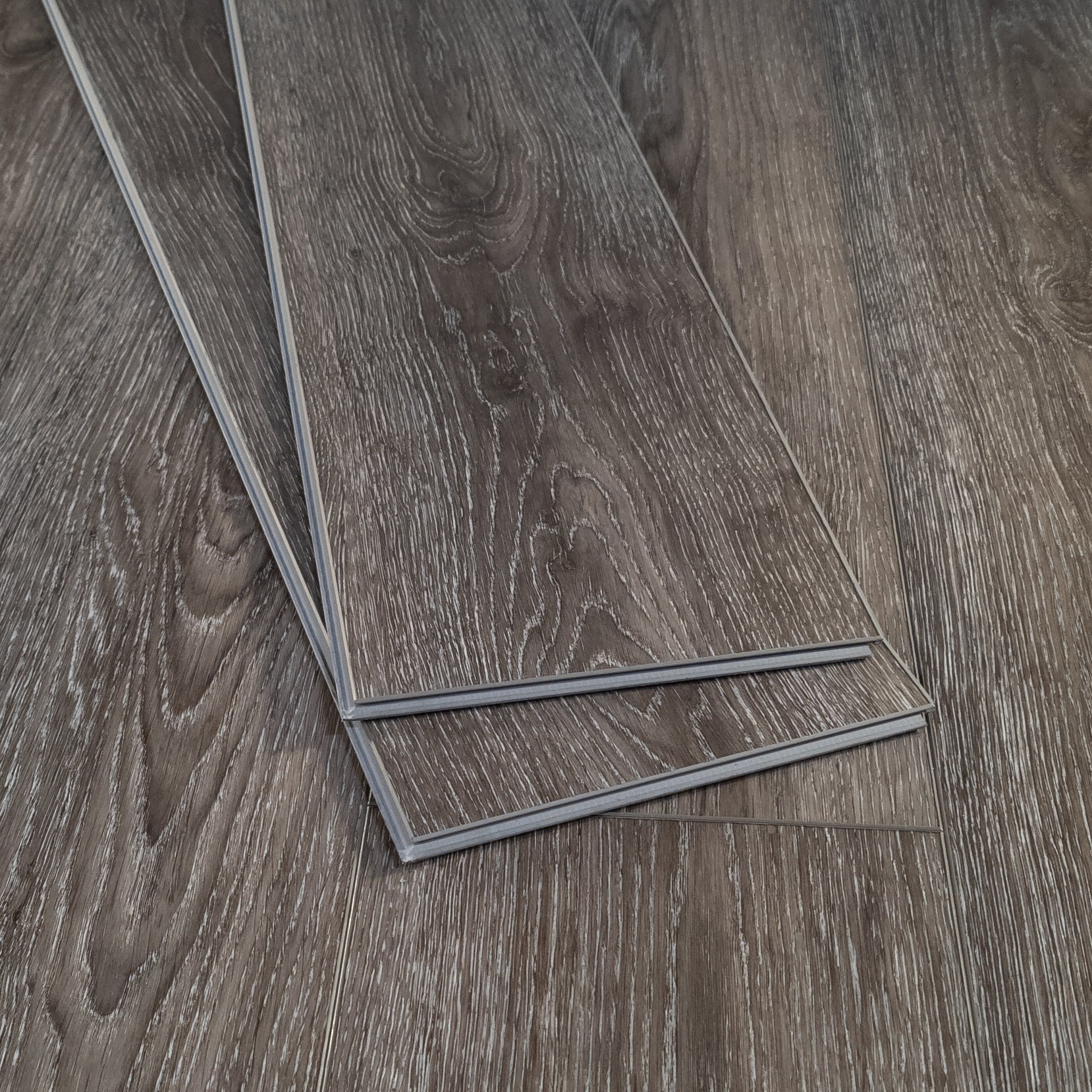 Weathered Grey and Brown Luxury Vinyl Plank Flooring | Ashford ...