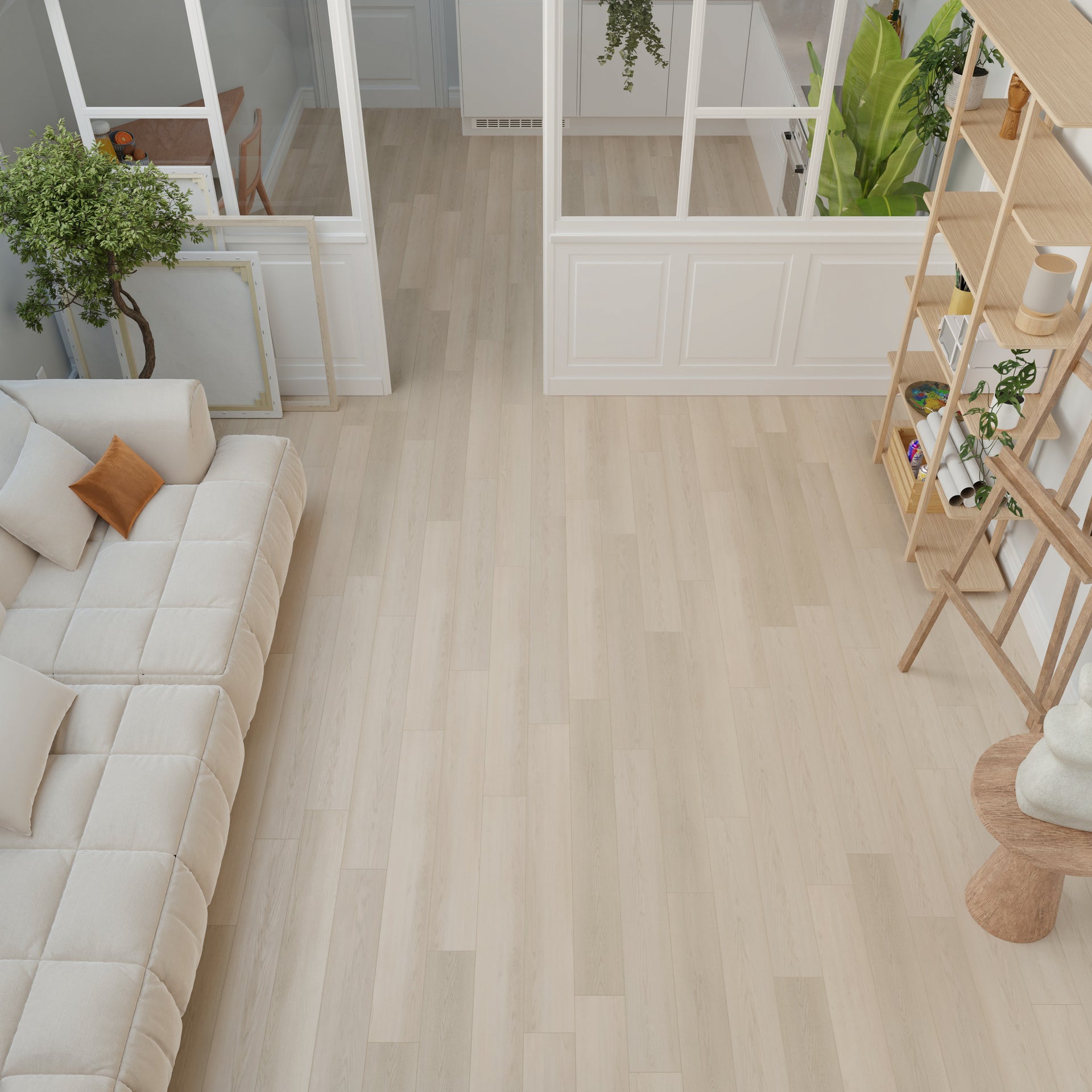 Neutral White Oak Luxury Vinyl Plank Flooring | Jova | Flooret - Flooret