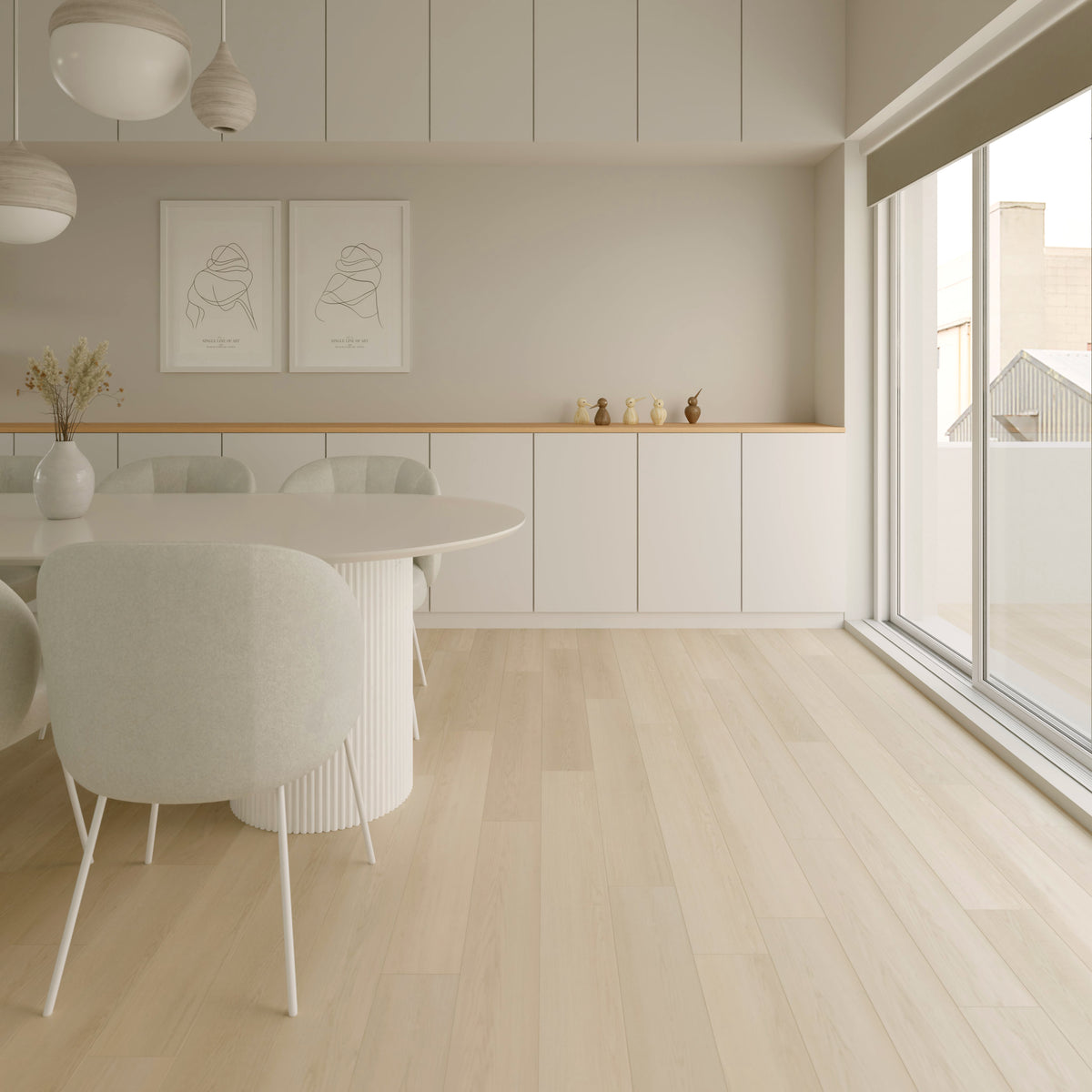 Neutral White Oak Luxury Vinyl Plank Flooring | Jova | Flooret - Flooret