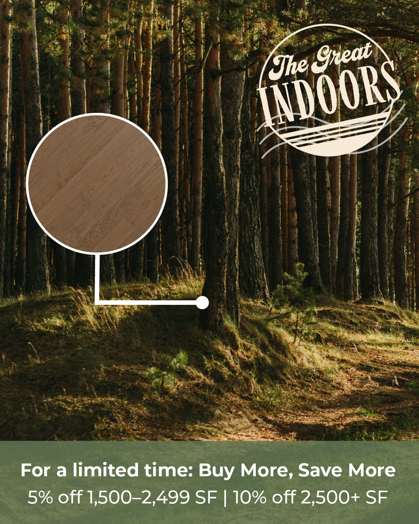Warm Mid-tone Brown Engineered Hardwood Flooring | Anza | Flooret - Flooret
