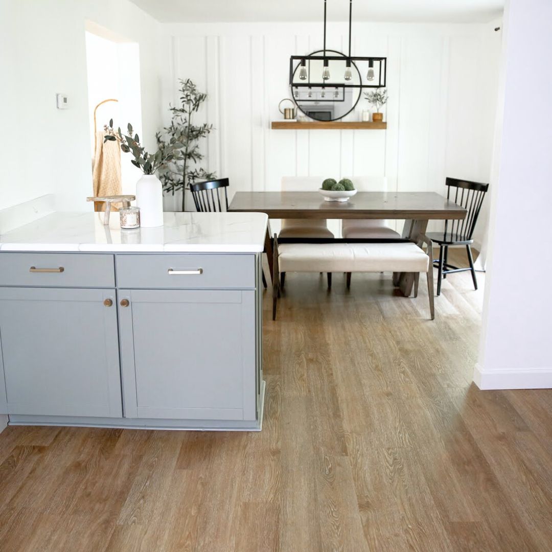 Natural White Wire-Brushed Luxury Vinyl Plank Flooring | Sutton ...
