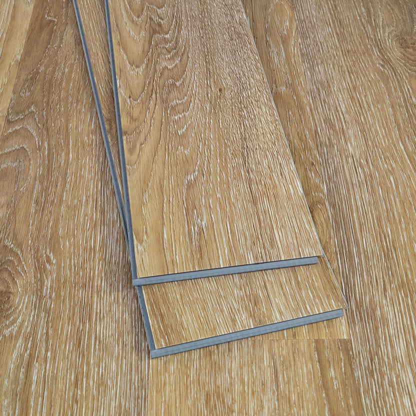 Natural White Wire-Brushed Luxury Vinyl Plank Flooring | Sutton ...