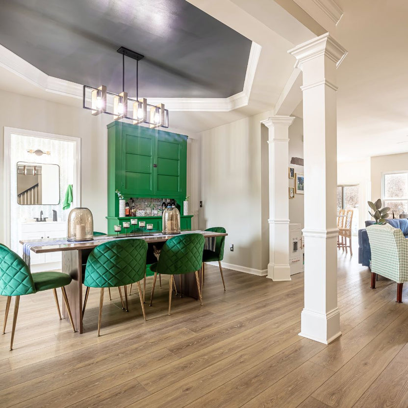 Natural White Wire-Brushed Luxury Vinyl Plank Flooring | Sutton ...