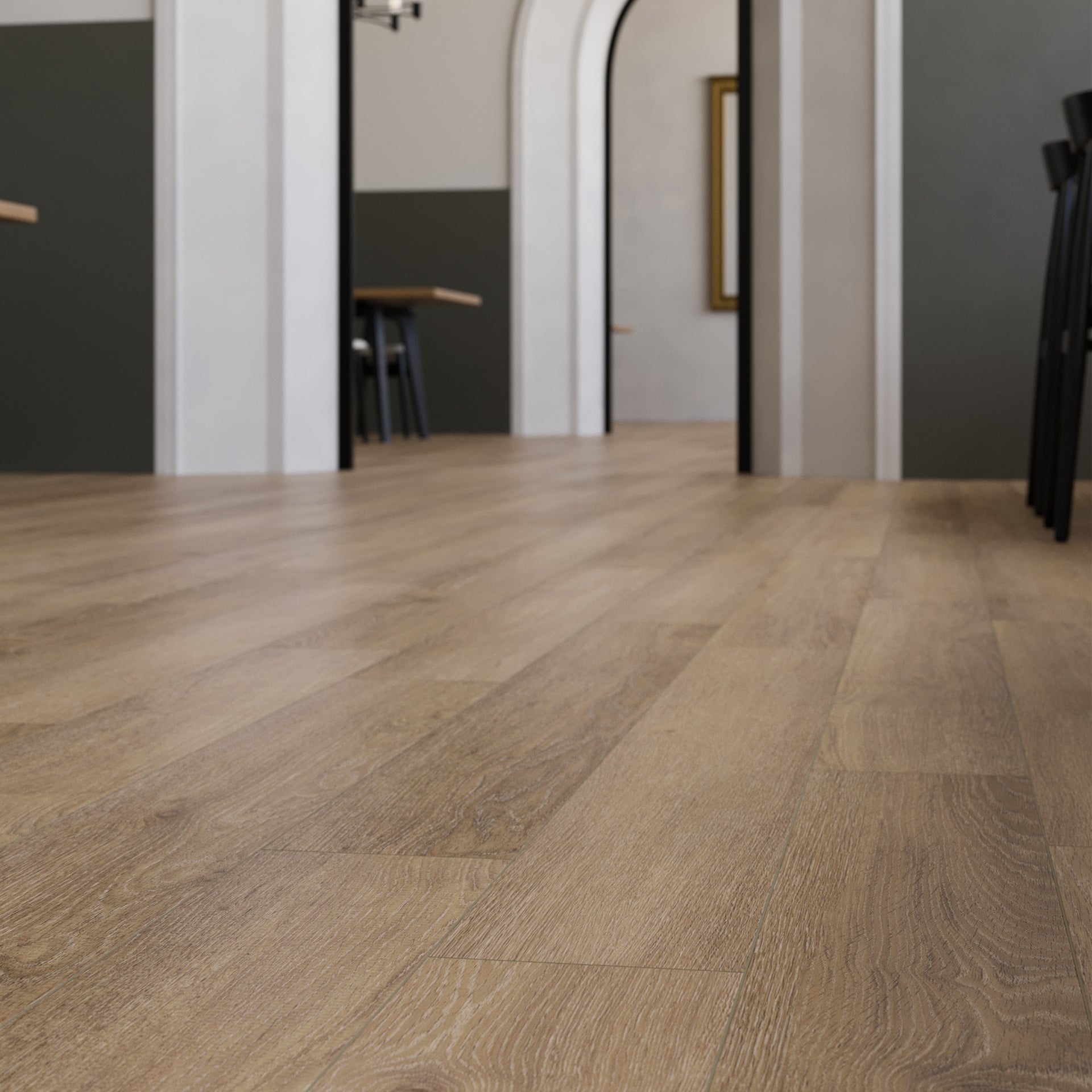Natural White Wire-Brushed Luxury Vinyl Plank Flooring | Sutton ...